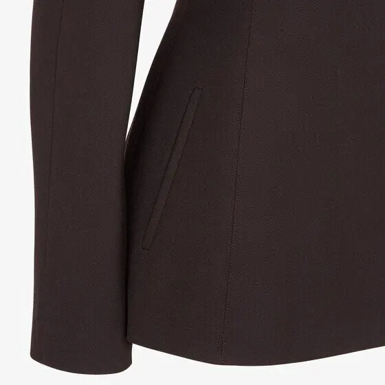 Fendi High-Neck Wrap Tailored Jacket In Dark Purple - 32% Off
